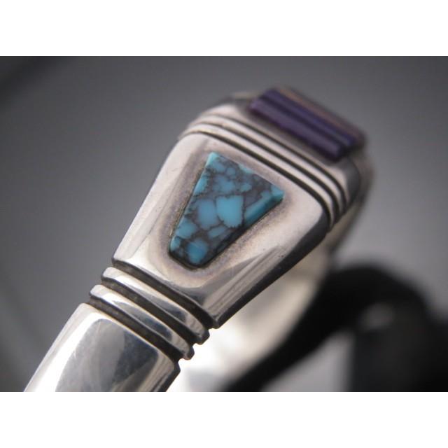 Bitsoi Russell ナバホ族 バングル インレイ ブレスレット ビソイ・ラッセル インディアンジュエリー 中古【中古 ...