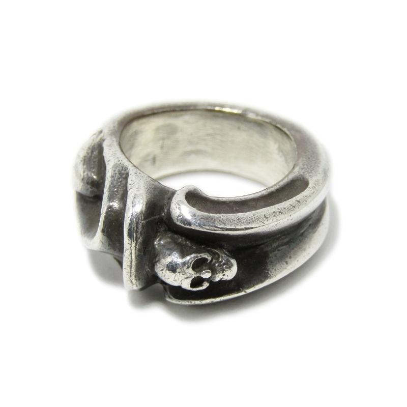 Gaboratory ガボラトリー スモールゴシックスカルリング ガボール Small gothic skull ring 18号 シルバー ...
