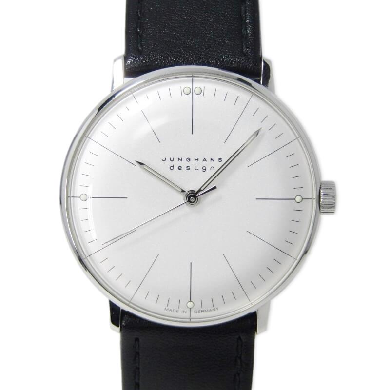 美品 JUNGHANS ユンハンス マックスビル 027 3700 00 手巻き レザー max bill 34.5mm ホワイト 白 30012520 : クラシック - 通販 ...