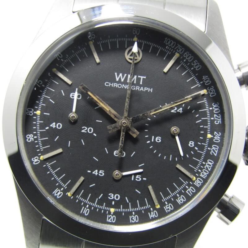 美品 WMT WATCHES ダブルエムティー GP1 Classic Black Dial クロノグラフ SS クオーツ 腕時計 ブラック 黒 30012667 : 30012667 ...