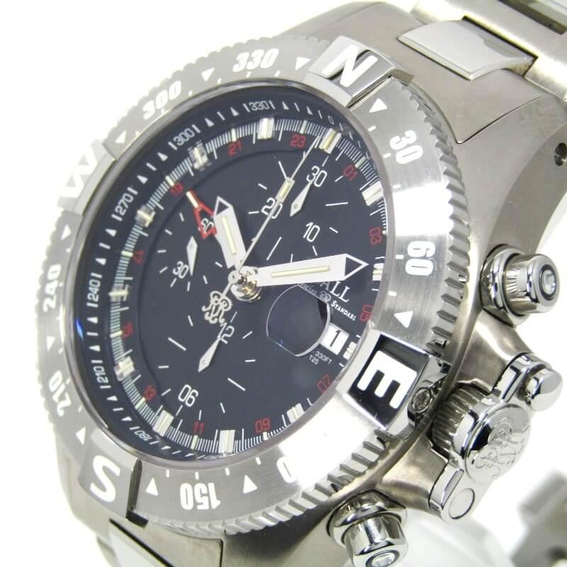 美品 BALL WATCH ボールウォッチ スペースマスター DC3036C-S1J-BK クロノGMT2 自動巻き クロノグラフ ブラック ...