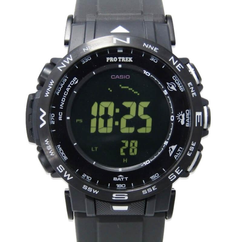 CASIO 美品 カシオ PROTREK PRW-30Y-1BJF プロトレック 電波ソーラー デジタル クライマー アウトドア 登山 ブラック 黒 30012950 : クラシック - 通販 ...