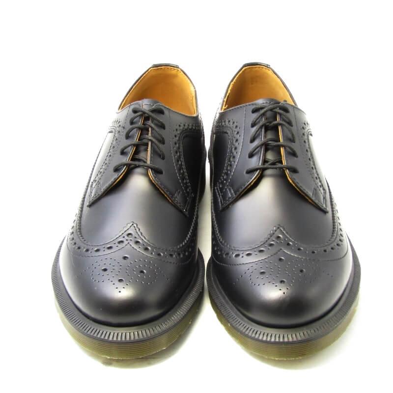 Dr.Martens 未使用 ドクターマーチン UK8 3989 ブローグシューズ 13844001 ウイングチップ BROUGUE SHOE SMOOTH ブラック 黒 30013099 ...