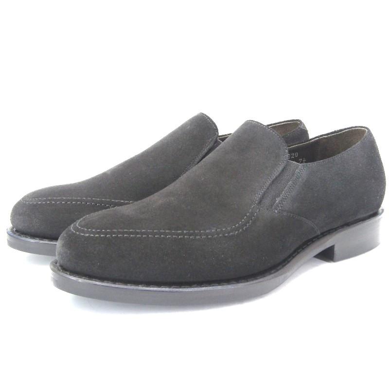 JALAN SRIWIJAYA 未使用 ジャランスリワヤ サイドエラスティック 98920 スリッポン ダイナイト 黒 スエード UK7.5 ...