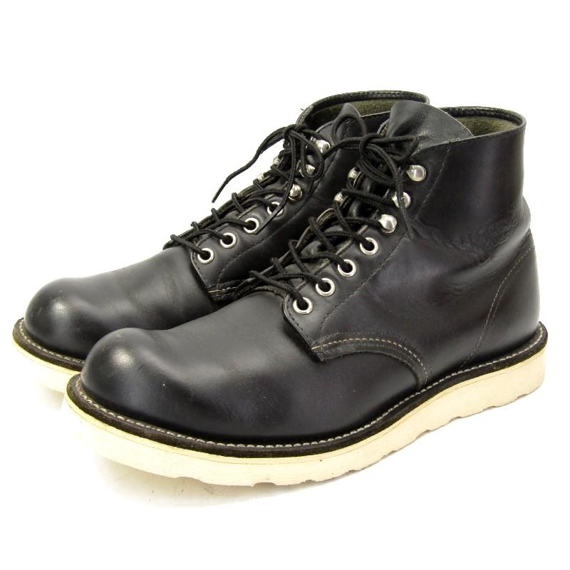 RED WING SHOES REDWING レッドウィング 8165 クラシック プレーントゥ ブーツ アイリッシュセッター 黒 クロム ...