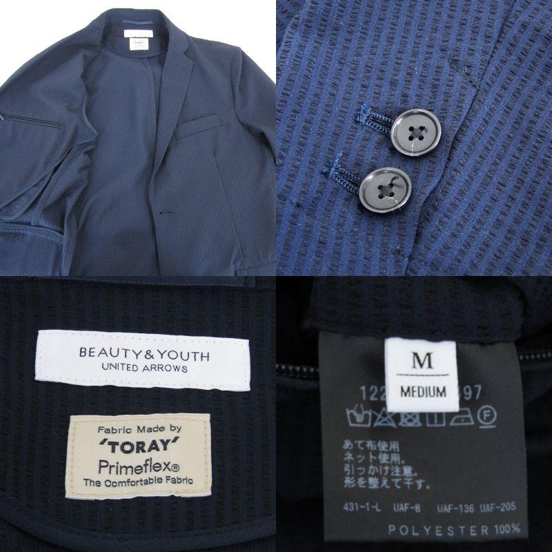 UNITED ARROWS BEAUTY&YOUTH ユナイテッドアローズ セットアップ TORAY ドライシアサッカー 2B アンコン ネイビー M/L 35001651 : クラシック ...