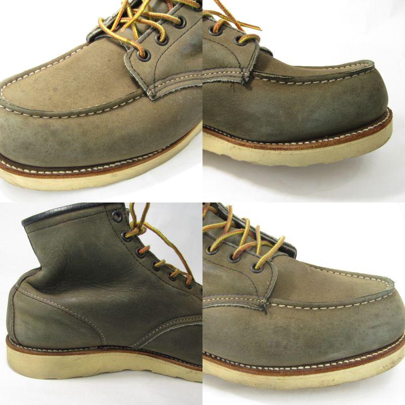 RED WING SHOES REDWING レッドウィング US8.5EE 26.5cm ワークブーツ 2883 日本限定モデル サイド刺?羽根タグ ヌバック モスグリーン 35001678 ...