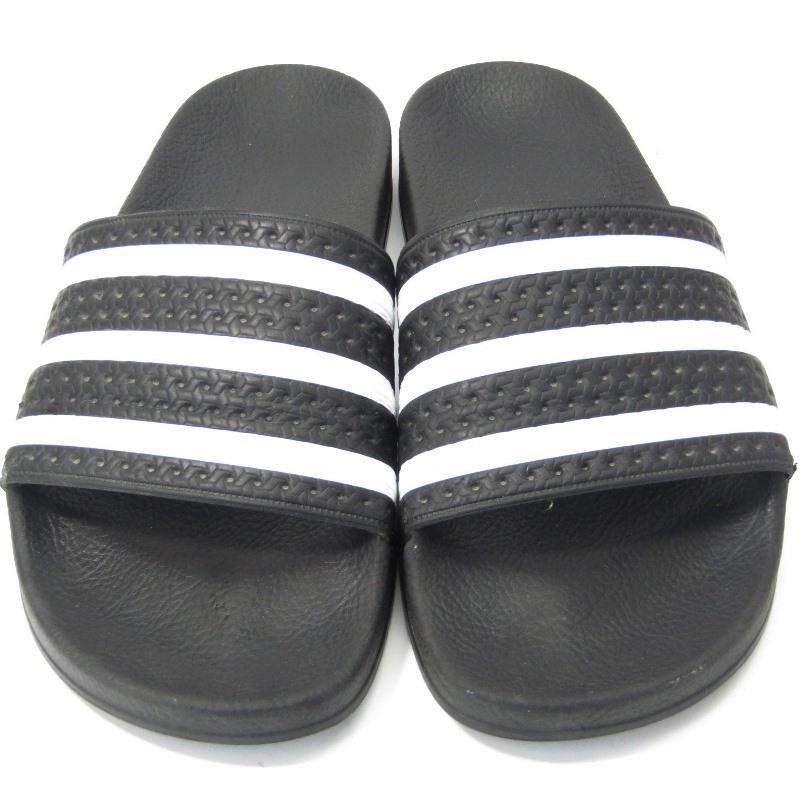 adidas アディダス 26.5cm ADILETTE 280647 アディレッタ スポーツサンダル コアブラック ホワイト ブラック 黒 ...