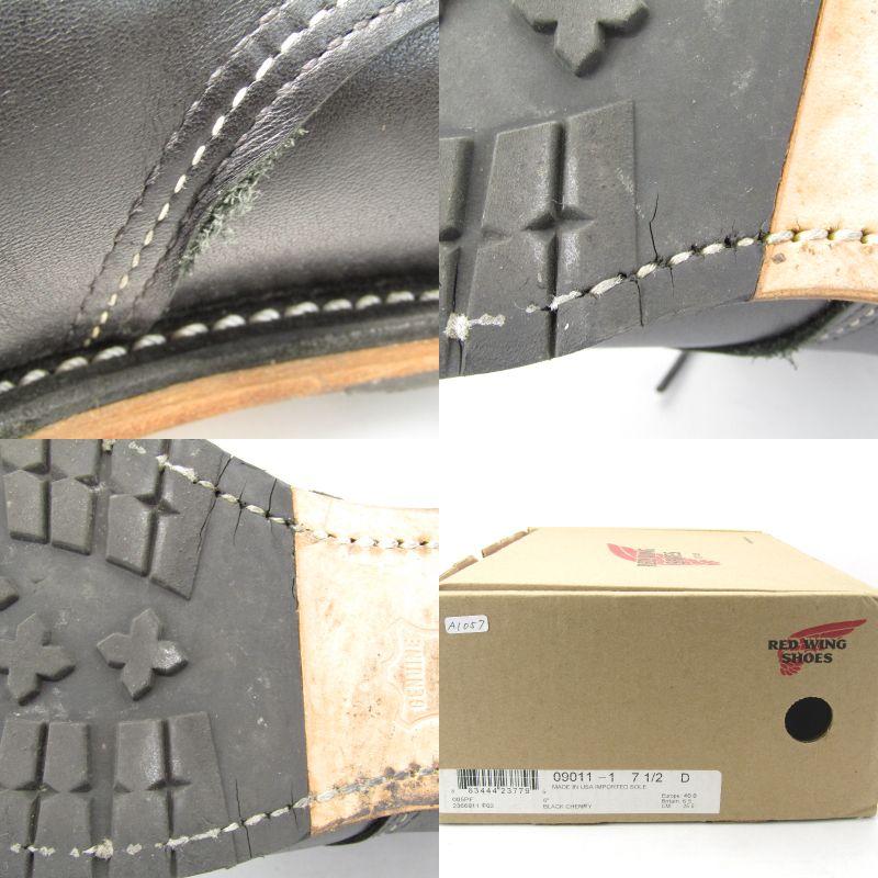 RED WING SHOES REDWING レッドウィング US7.5D 25.5cm ベックマン ラウンド 9014 BECKMAN ROUND プレーントゥ 黒 フェザーストーン ...