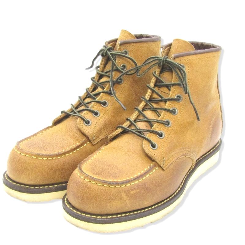 RED WING SHOES 美品 REDWING レッドウィング US6E 24cm モックトゥ 8861 ワークブーツ 19年製 ホーソーン ミュールスキナー ラフアウト 35003078 ...