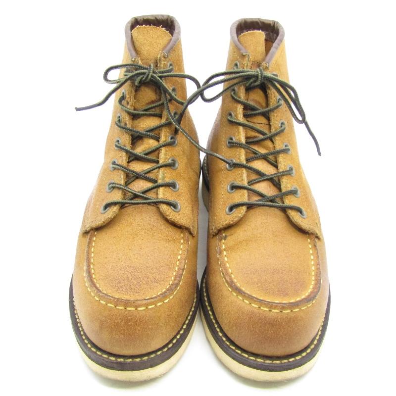 RED WING SHOES 美品 REDWING レッドウィング US6E 24cm モックトゥ 8861 ワークブーツ 19年製 ホーソーン ミュールスキナー ラフアウト 35003078 ...