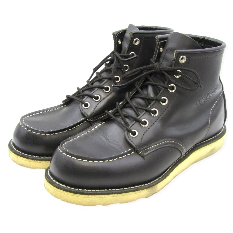 RED WING SHOES REDWING レッドウィング US7.5E 25.5cm モックトゥ 8179 2004年製 6インチ クラシックモック 黒 ブラック クローム ...