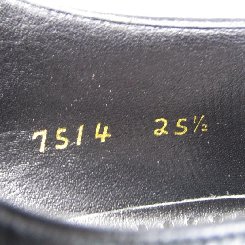 美品 Marelli マレリー 25.5cm キャップトゥ 7514 カーフレザー ストレートチップ 短靴 日本製 内羽根 ブラック 黒 35003174 : クラシック - 通販 ...