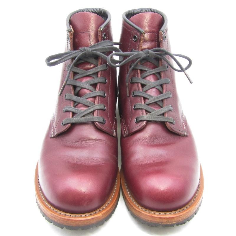 RED WING SHOES REDWING レッドウィング US8.5D 26.5cm ベックマン ラウンド 9011 プレーントゥ 廃盤 ブラックチェリー フェザーストーン ...