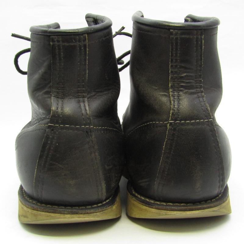 RED WING SHOES REDWING レッドウィング US8E 26cm モックトゥ 8179 プリント四角犬タグ 90s アイリッシュセッター ブラック クローム 35003237 ...
