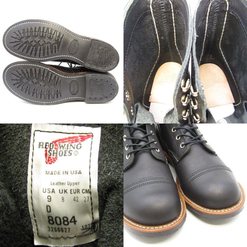 RED WING SHOES 未使用 REDWING レッドウィング US9D 27cm アイアンレンジャー 8084 IRON RANGER ワークブーツ 2022年製 ブラック ハーネス ...