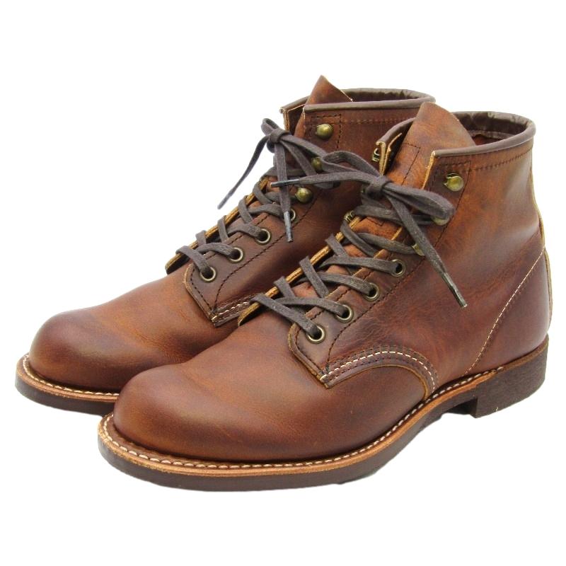 RED WING SHOES 美品 REDWING レッドウィング US7D 25cm ブラックスミス 3343 BLACKSMITH ワークブーツ ビブラムソール カッパー ラフ＆タフ ...