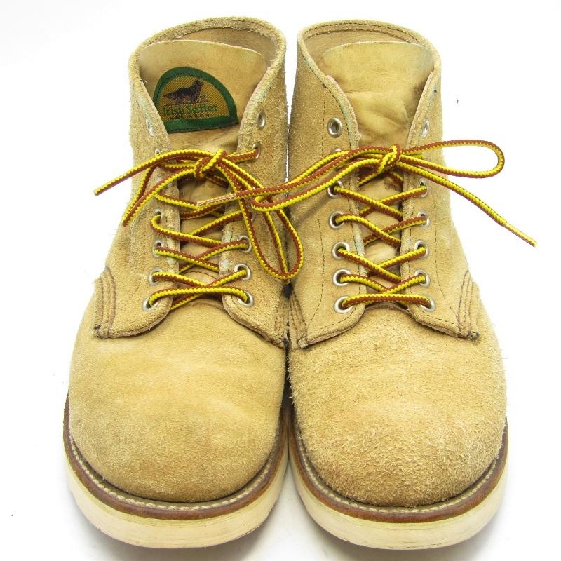 RED WING SHOES REDWING レッドウィング US7.5E 25.5cm クラシックラウンド 8167 半円犬タグ 1990年代中期 ホーソーン アビリーン ラフアウト ...