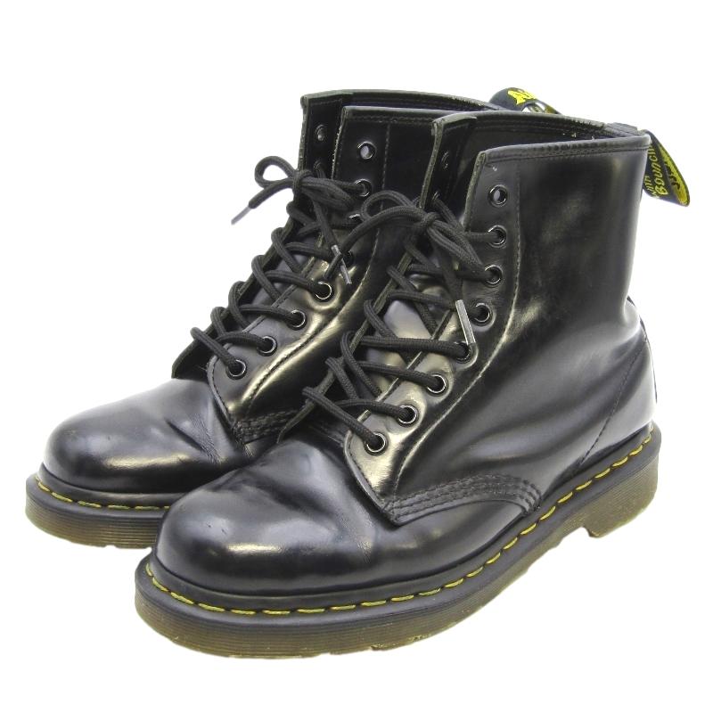Dr.Martens ドクターマーチン UK6 8ホールブーツ 1460 スムースレザー イエローステッチ レースアップブーツ ブラック 黒 35003695 : クラシック - 通販 ...