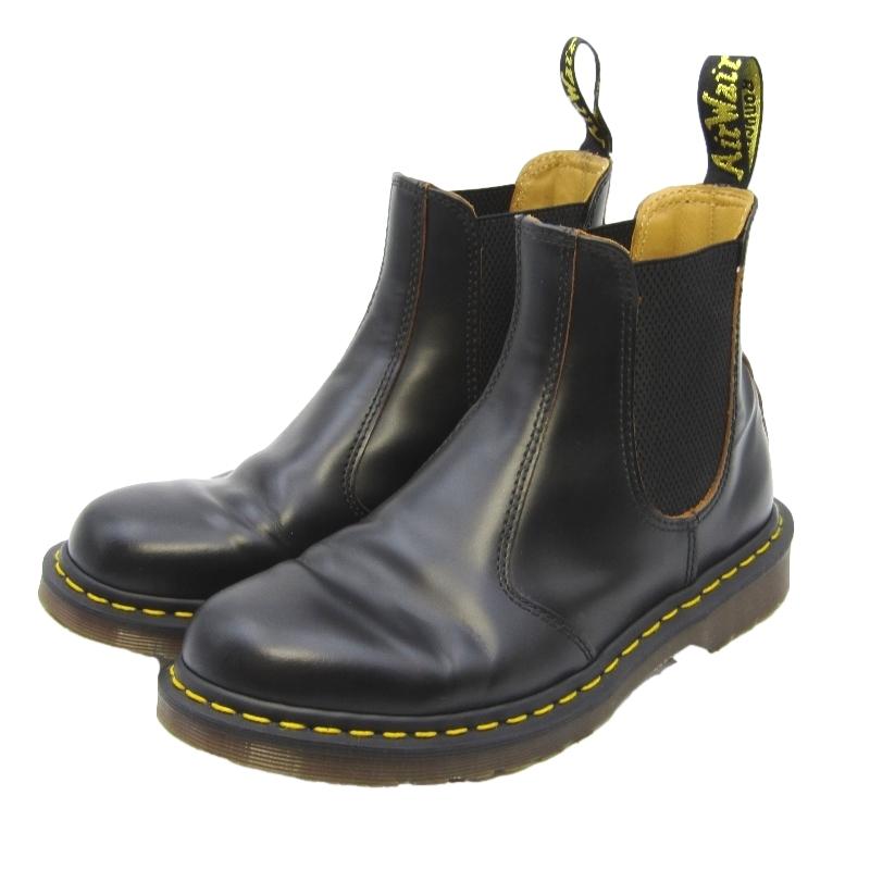 美品 Dr.Martens ドクターマーチン UK8 チェルシーブーツ 25747001 VINTAGE 2976 ヴィンテージ サイドゴアブーツ 茶芯 ブラック 35003791 : ...