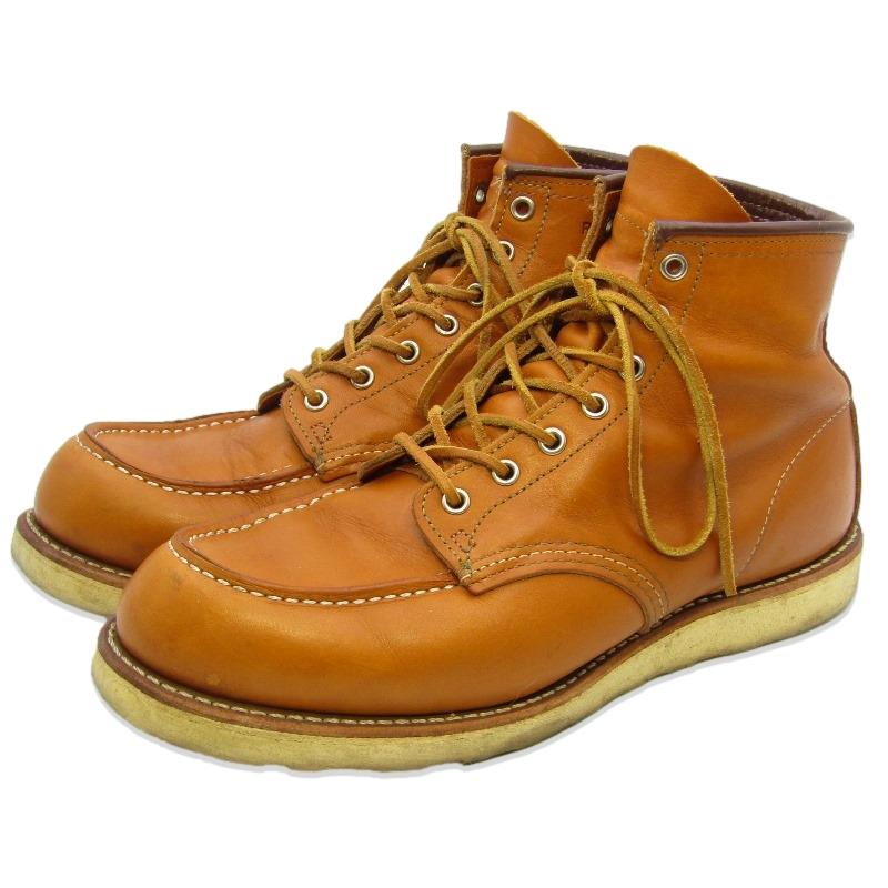 RED WING SHOES REDWING レッドウィング US10.5E 28.5cm モックトゥ 9875 復刻四角犬タグ 2011年製 ワークブーツ ゴールドラセット セコイア ...