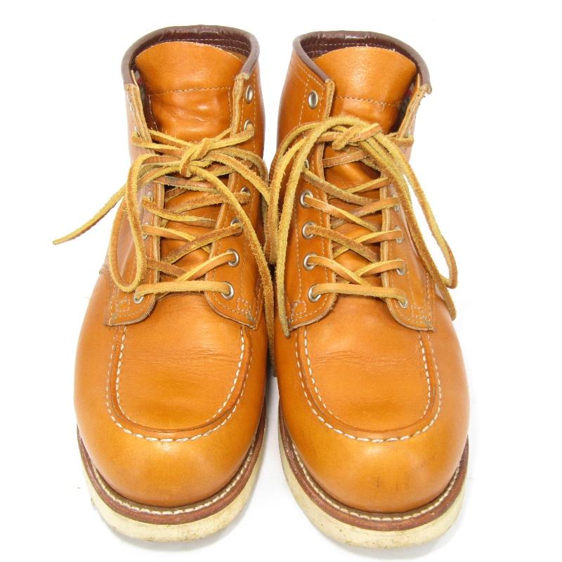 RED WING SHOES REDWING レッドウィング US7.5E 25.5cm モックトゥ 9875 四角犬タグ 復刻 2015年製 ワークブーツ ゴールドラセット セコイア ...