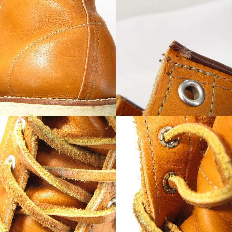 RED WING SHOES REDWING レッドウィング US7.5E 25.5cm モックトゥ 9875 四角犬タグ 復刻 2015年製 ワークブーツ ゴールドラセット セコイア ...