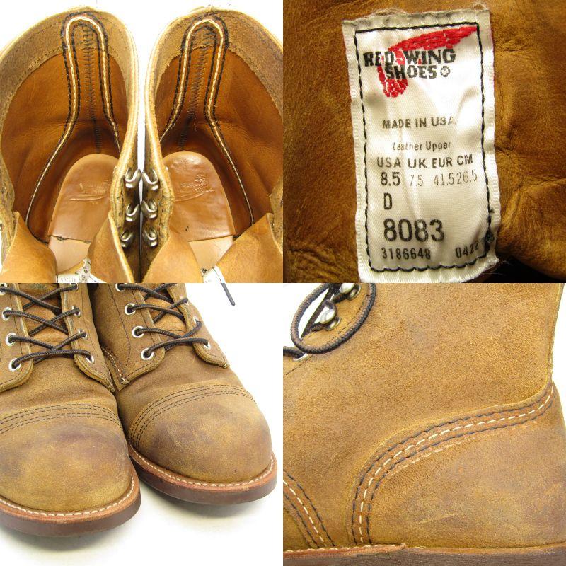 RED WING SHOES REDWING レッドウィング US8.5D 26.5cm アイアンレンジャー 8083 ワークブーツ 22年製 ホーソーン ミュールスキナー ラフアウト ...