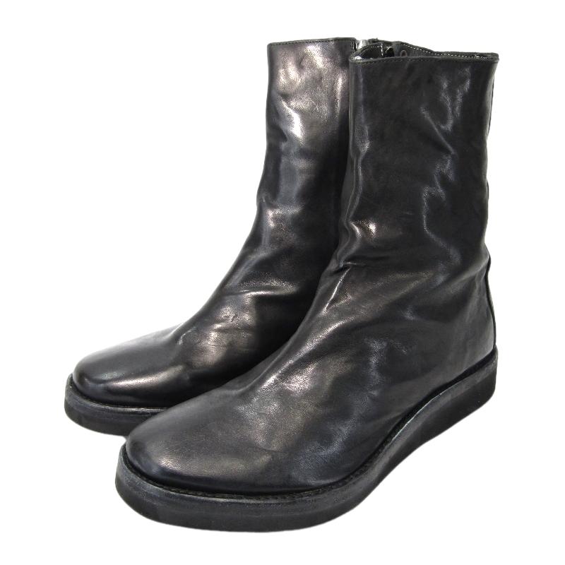 未使用 DEVOA × incarnation デヴォア インカネーション 41 サイドジップブーツ FWI-VMDB ホースレザー プルオンブーツ 黒 35004085 : クラシック ...