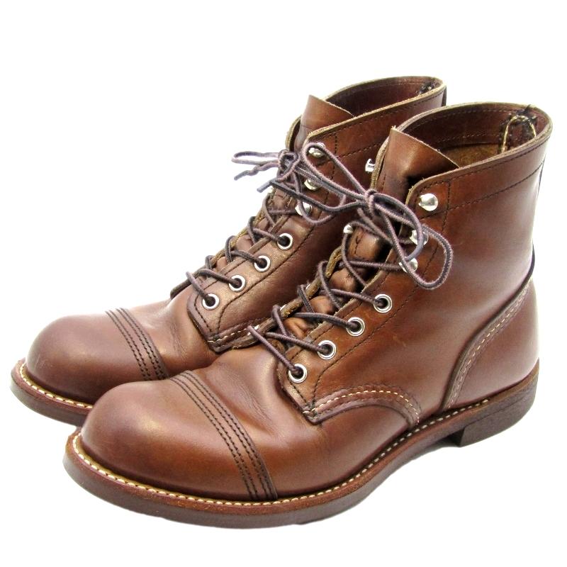 RED WING SHOES REDWING レッドウィング US7D 25cm アイアンレンジャー 8111 2022年製 Iron Ranger ワークブーツ ブラウン アンバーハーネス ...