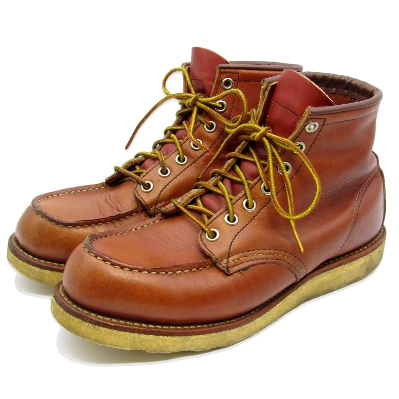 RED WING SHOES REDWING レッドウィング US7.5D 25.5cm モックトゥ 8131 2004年製 アイリッシュセッター ワークブーツ ブラウン オロラセット ...