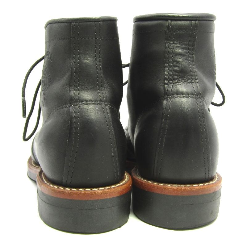 CHIPPEWA 美品 チペワ US7.5D 25.5cm プレーントゥブーツ 90046 復刻黒タグ ODESSA オイルドレザー ビブラム ブラックオデッサ 35004833 ...