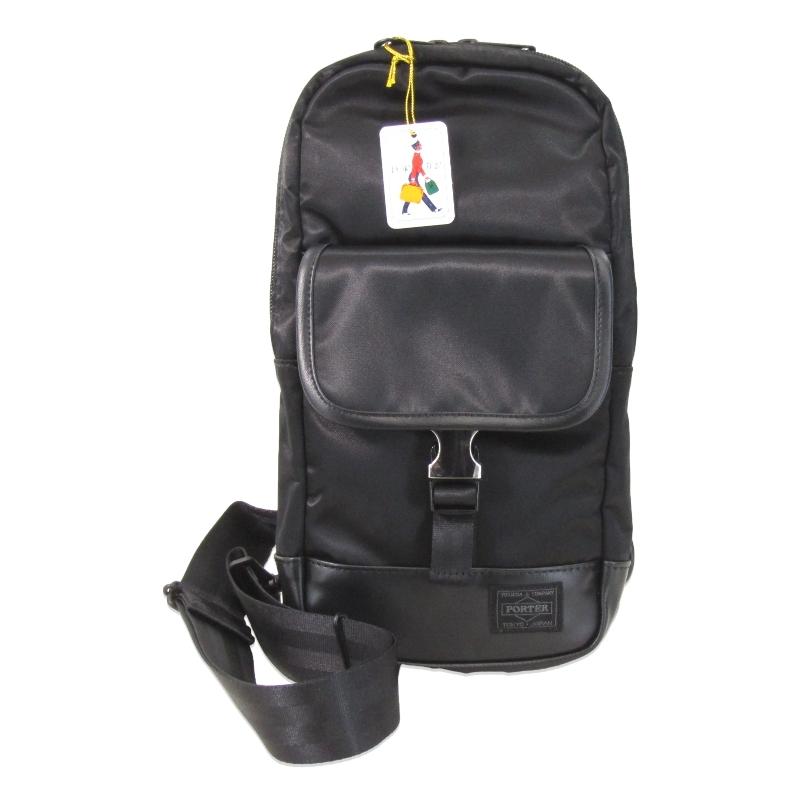PORTER 未使用 ポーター ボディバッグ ストーム 383-07059 SAC'S BAR別注 STORM 斜め掛け スリングバッグ ブラック 黒 40010225 : クラシック ...