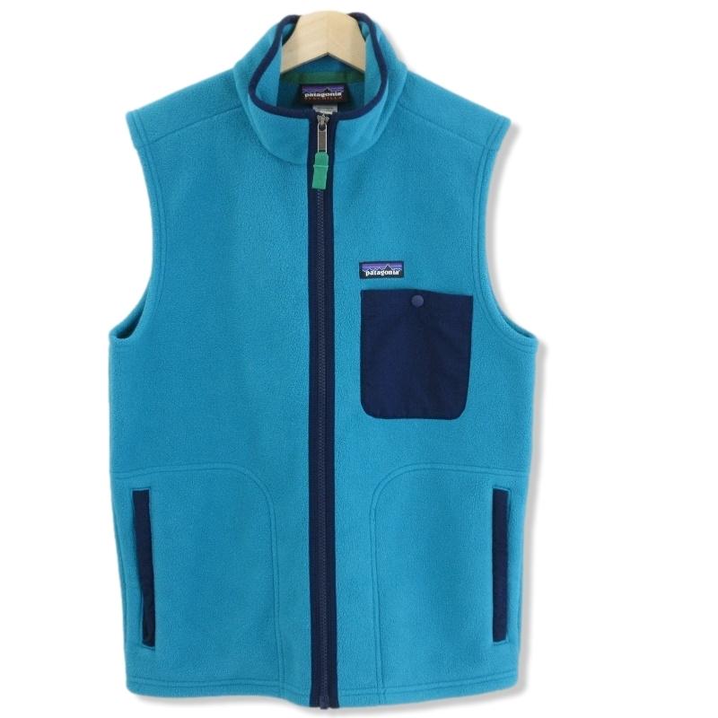 patagonia パタゴニア フリースベスト 25681 ブルー 青 S メンズ 中古 43001100 : クラシック - 通販 ...