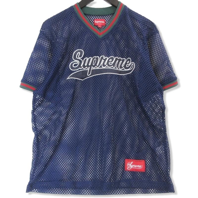 Supreme supreme シュプリーム Mesh Baseball Top 18SS 半袖 メッシュ ベースボールシャツ 半袖Tee ...