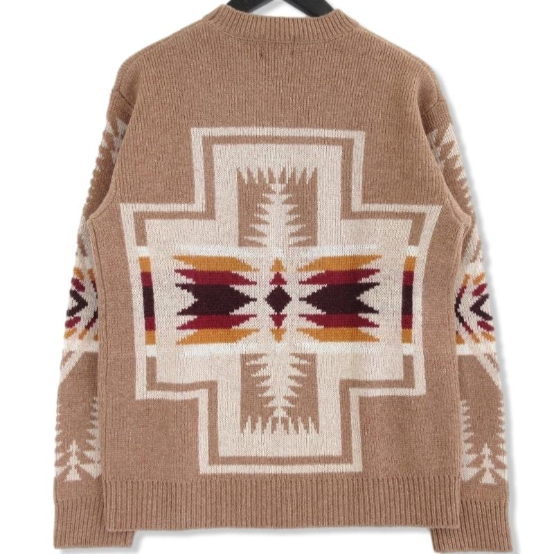 PENDLETON 未使用 ペンドルトン Crew Neck Pullover 0575-2000 クルーネックプルオーバー ニット Hading キャメル S 43003390 ...