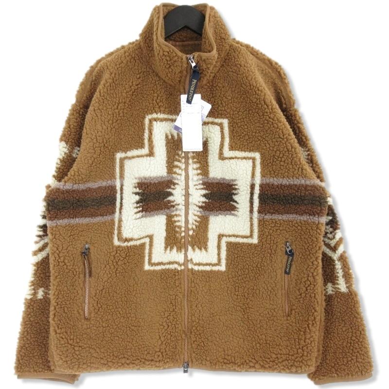 未使用 PENDLETON ペンドルトン JQ Boa Stand Blouson 0475-1014 ボアフリースジャケット キャメル L 43003395 : 43003395 ...