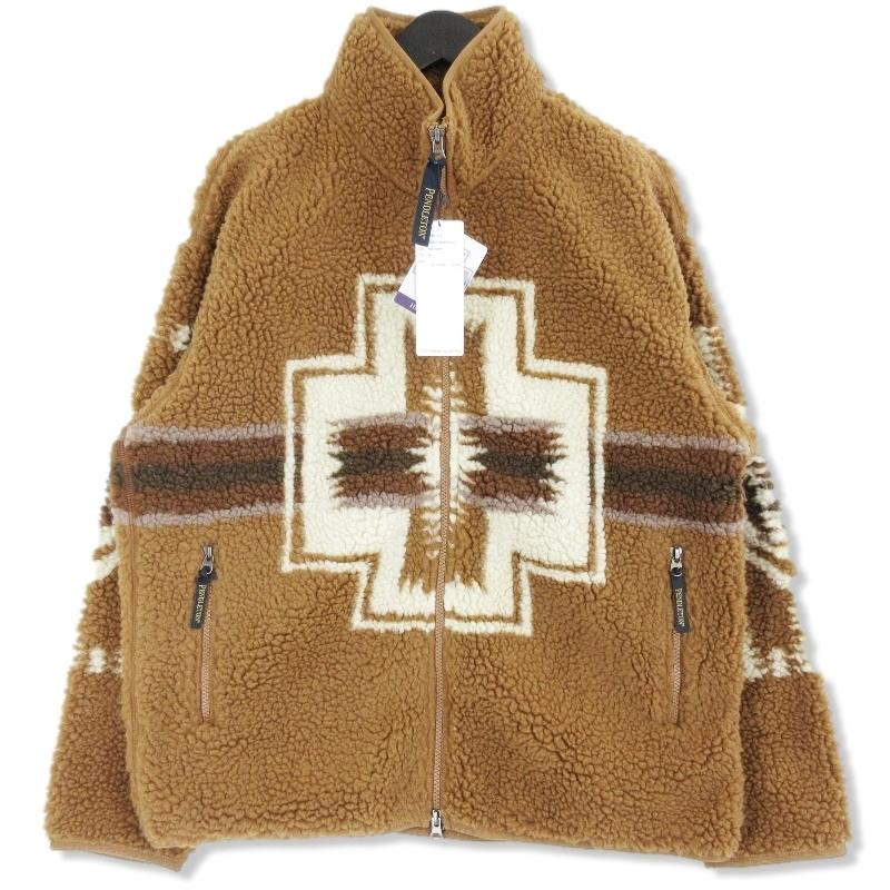 未使用 PENDLETON ペンドルトン JQ Boa Stand Blouson 0475-1014 ボアフリースジャケット キャメル M 43003396 : 43003396 ...