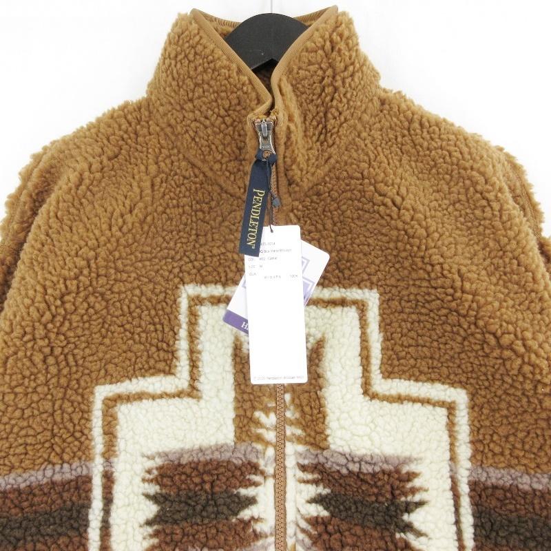 未使用 PENDLETON ペンドルトン JQ Boa Stand Blouson 0475-1014 ボアフリースジャケット キャメル M 43003396 : 43003396 ...