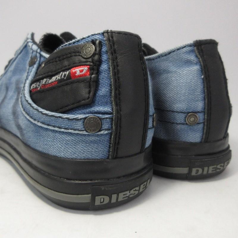 DIESEL 未使用 ディーゼル EXPOSURE LOW 1 デニム 加工 エクスポージャー ローカット INDIGO 27cm 箱付 ...