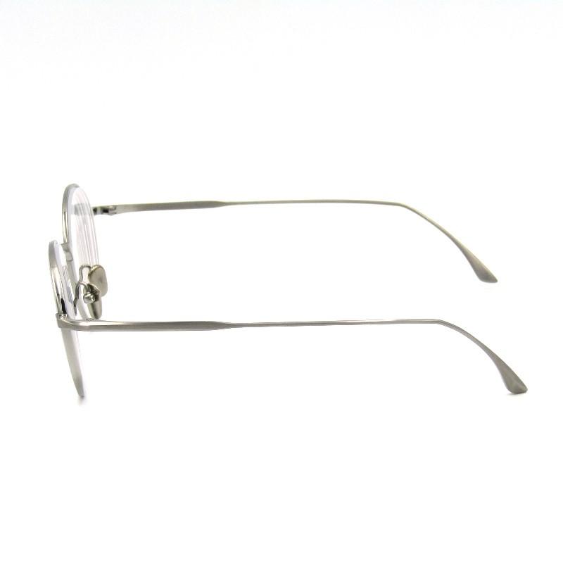 美品 MASUNAGA since 1905 増永眼鏡 マスナガ メガネフレーム WRIGHT ボストン ＃12/シルバー 度入り メガネ 眼鏡 サングラス 中古 50009343 ...