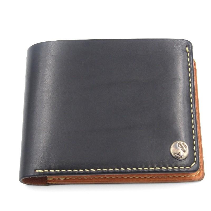 LEATHER & SILVER MOTO モト 二つ折り財布 W1D 手染めウォレット LEATHER & SILVER MOTO モト 二つ折り財布 W1D 手染めウォレット