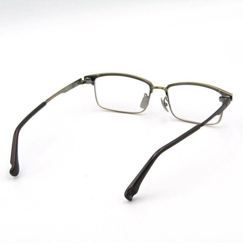 FOURNINES（スノーボードウェア） 999.9 フォーナインズ メガネフレーム S-916T ブロウ スクエア 3/ アンティークゴールド 度入り メガネ 眼鏡 サングラス 中古 ...