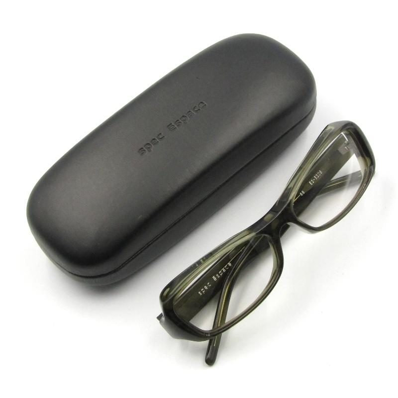未使用 spec espace スペックエスパス メガネフレーム ES-5306 スクエア 日本製 88/オリーブ メガネ 眼鏡 サングラス ...