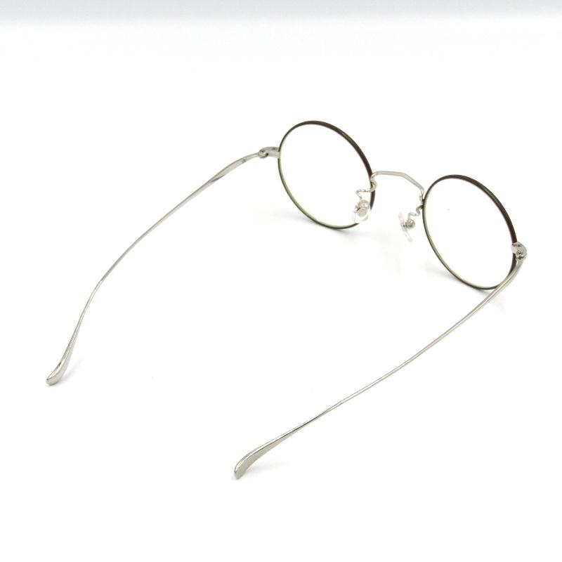 美品 EFFECTOR エフェクター サングラス Limiter リミッター ラウンド 日本製 メタル チタン BRSI/ブラウンシルバー メガネ 眼鏡 中古 50012769 : ...