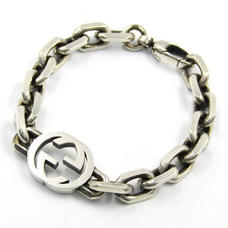 GUCCI グッチ ブレスレット 627068 J8400 0728 インターロッキングG #17 チェーン スターリングシルバー Ag925 ...