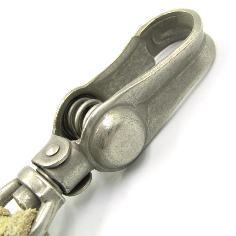 hobo 美品 ホーボー キーリング HB-A2438 タッセル スエード キーホルダー Cow Suede Leather Tassel Key Ring ベージュ 50015326 ...