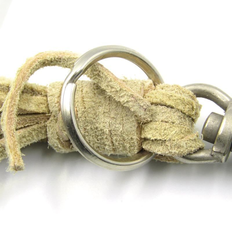 hobo 美品 ホーボー キーリング HB-A2438 タッセル スエード キーホルダー Cow Suede Leather Tassel Key Ring ベージュ 50015326 ...