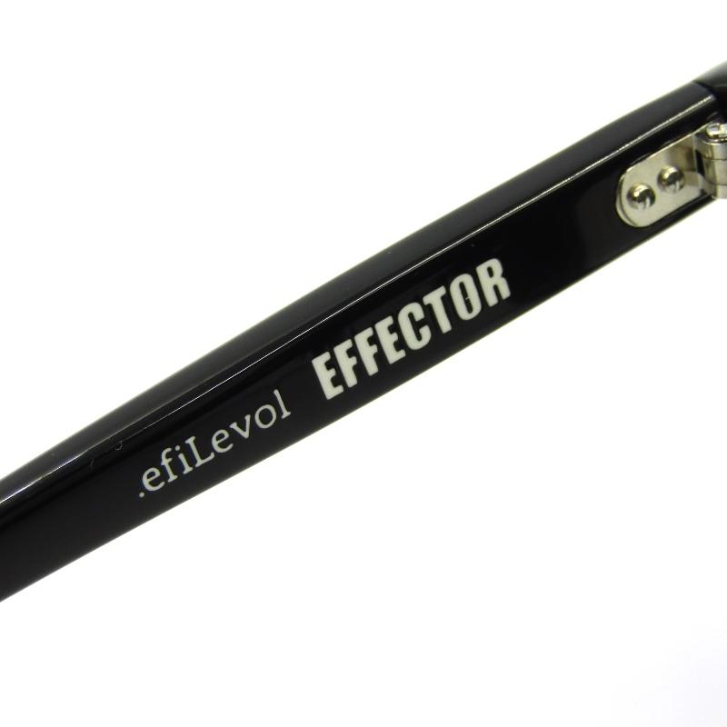 未使用 EFFECTOR × EFILEVOL エフェクター エフィレボル サングラス AW エーダブル ボストン 8mm生地 日本製 ブラック 黒 50015669 :50015669 ...