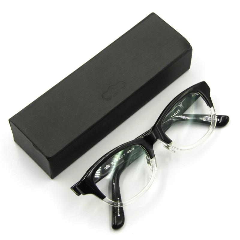 未使用 STEADY ステディ メガネフレーム STD-13 ウェリントン 跳ね上げ式 日本製 8 ブラックハーフ 50015685 : クラシック - 通販 - Yahoo!ショッピング